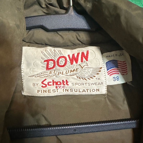 Schott NYC | Jackets & Coats | Schott Nyc Vintage Leather Down ...